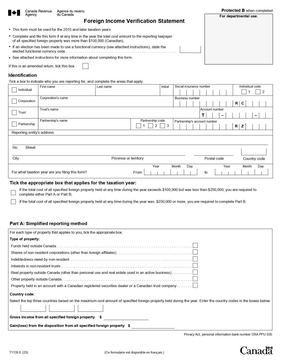Form T1135 Guide: What Canadian Taxpayers Must Know About Foreign Asset ...