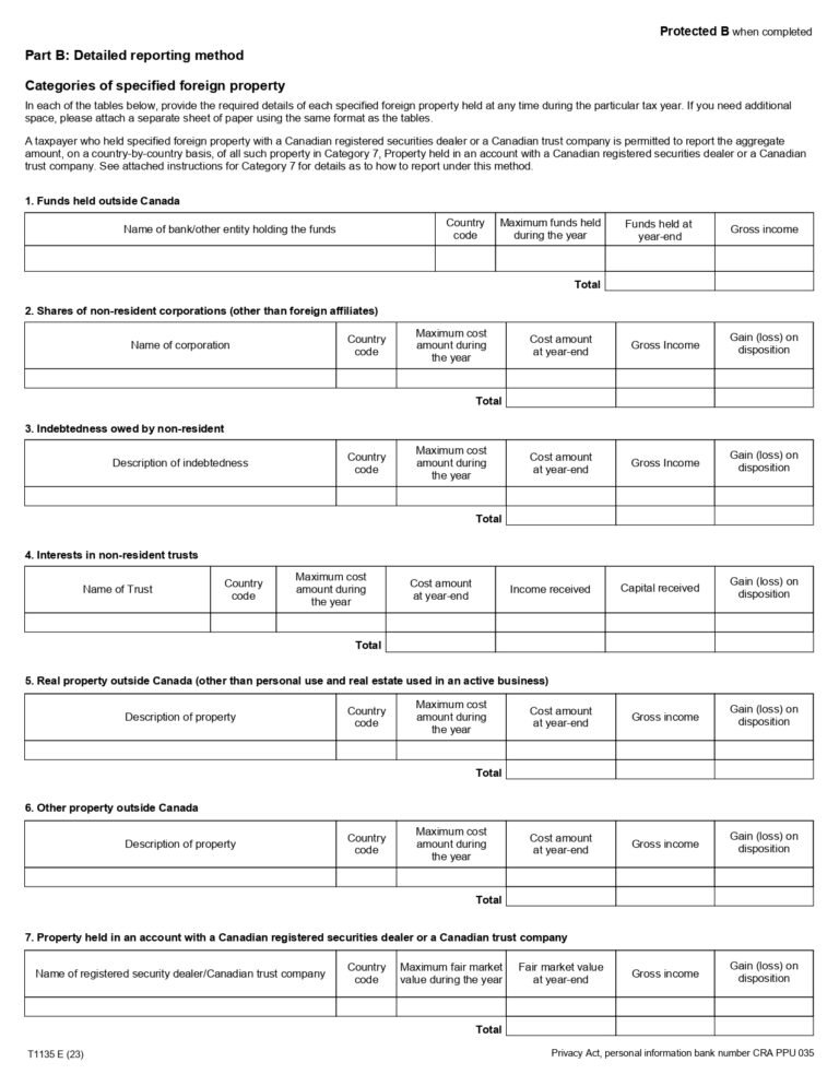 Form T1135 Guide: What Canadian Taxpayers Must Know About Foreign Asset ...
